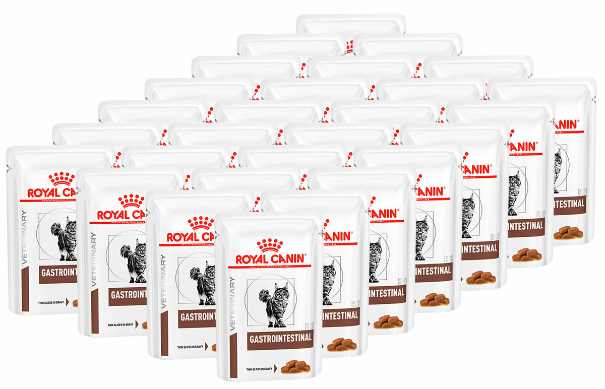 Корм влажный Royal Canin Gastrointestinal для взрослых кошек при заболевании желудочно-кишечного тракта, 85 г х 28 шт