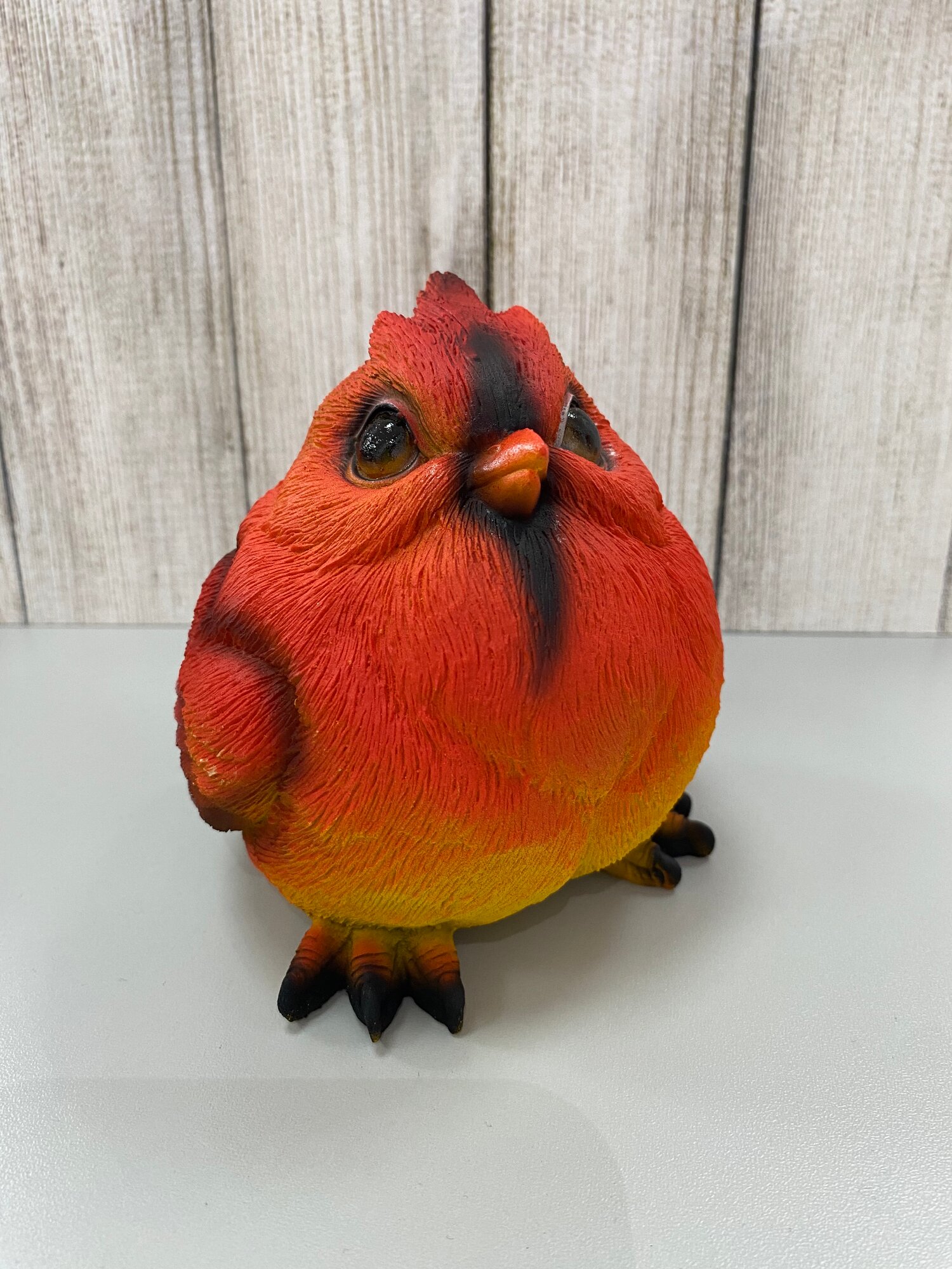 Фигурка птичка КРАСНЫЙ КАРДИНАЛ декоративная садовая для дома и дачи 13*11*12 см 713725/F740