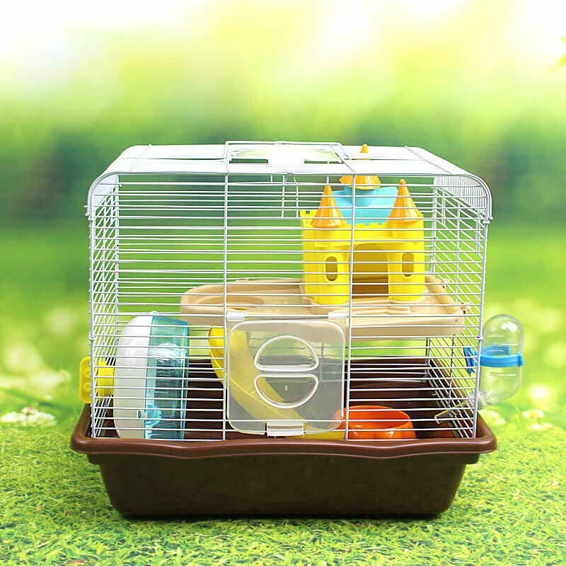 Teddy Village клетка для хомяков с замком 2 уровня, 27cm*21cm*32cm