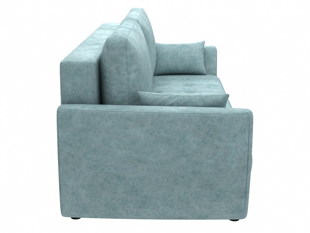 Прямой диван Тиволи Люкс Зеленый Велюр, еврокнижка, 238х104х92 см, с ящиком для белья