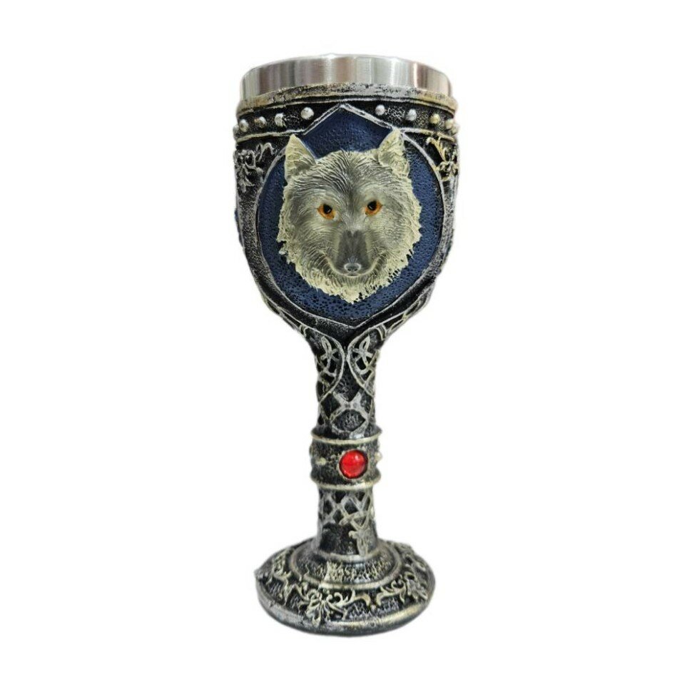 Бокал из полистоуна "Волк" с металлической колбой (200 мл)