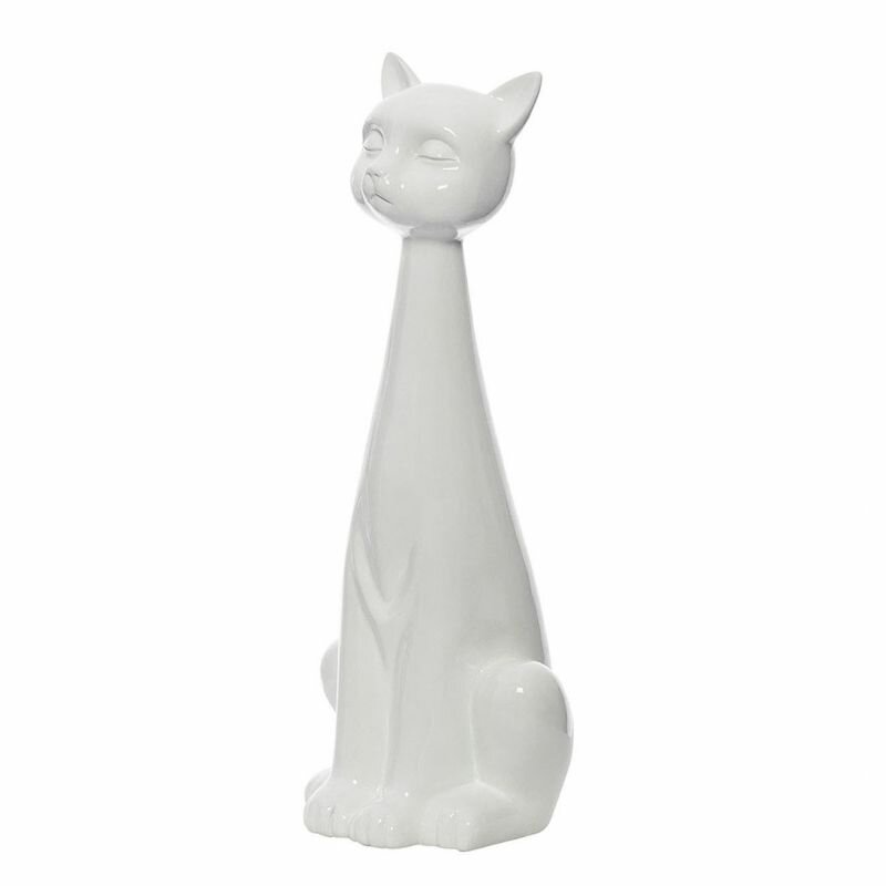 Фигура декоративная Кошка, белый глянец, 19*19*53 см KSMR-713377/I054