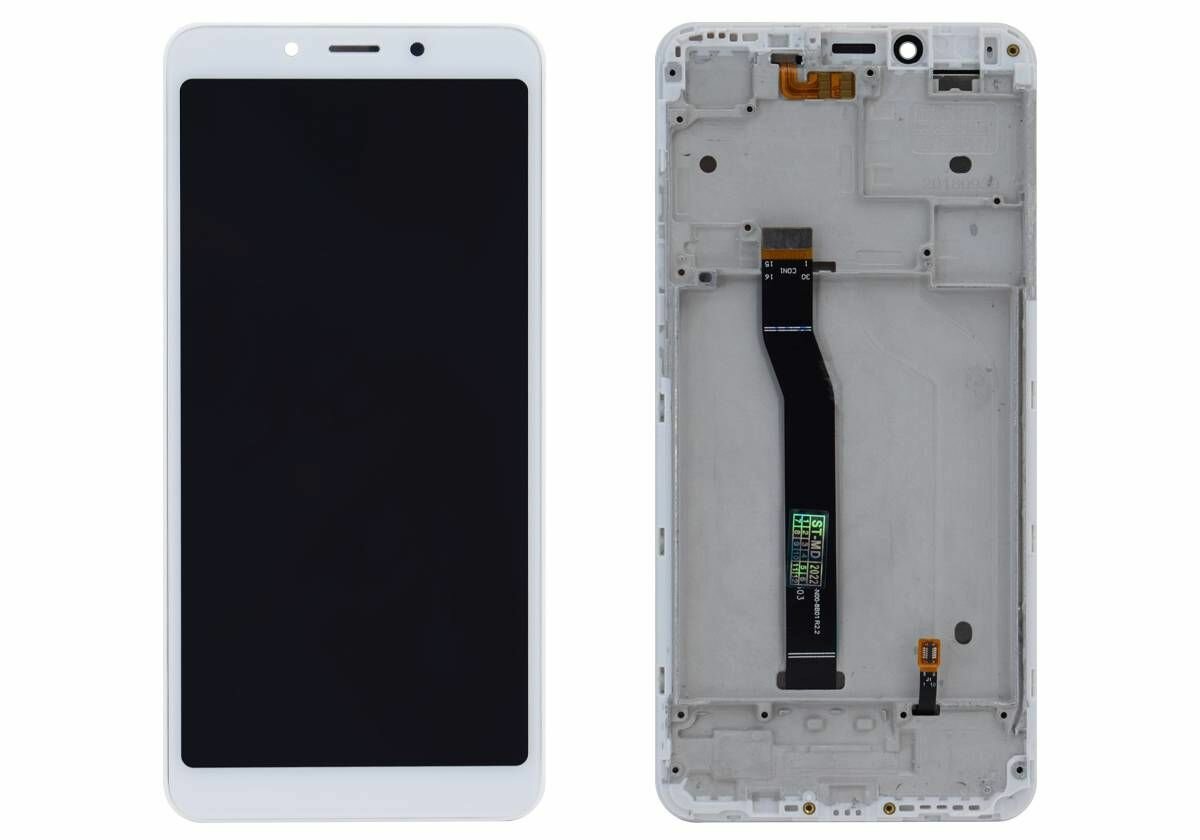 Дисплей для Xiaomi Redmi 6 (M1804C3DG) в рамке (белый) премиум