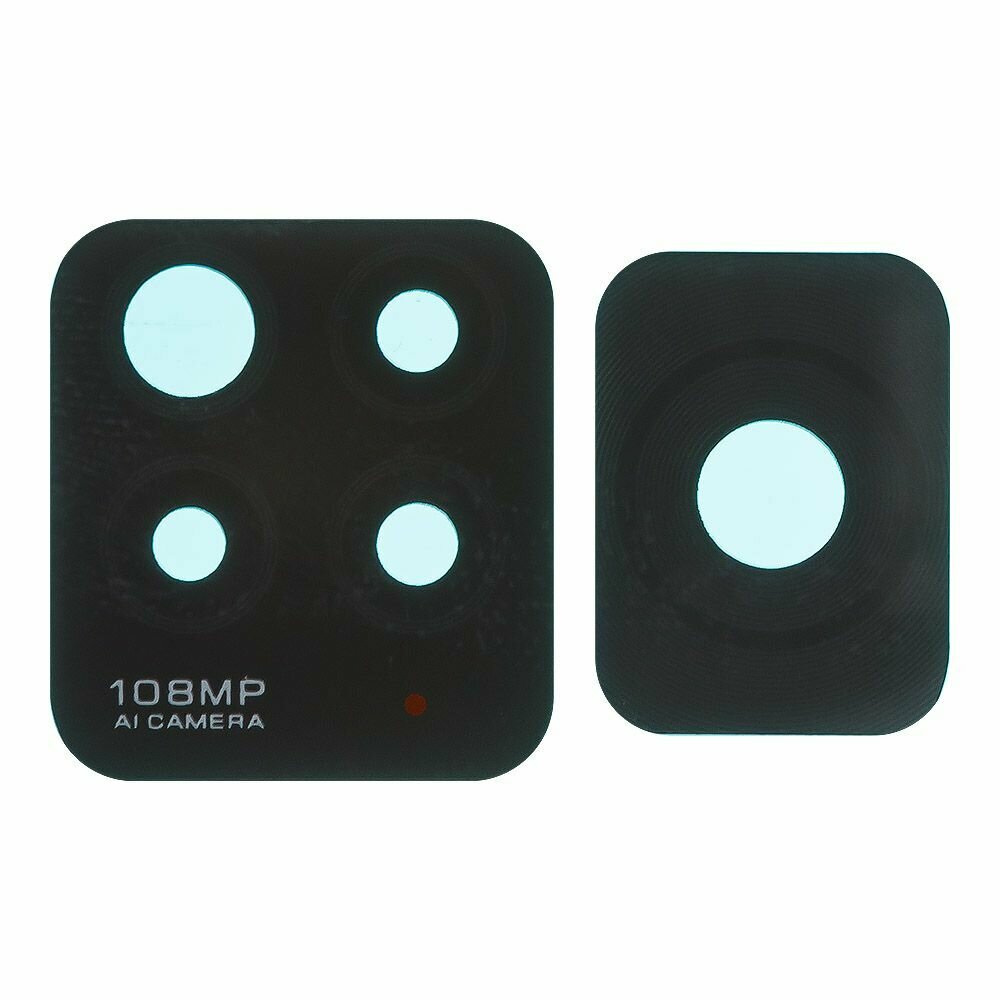 Стекло задней камеры для Xiaomi Redmi Note 11 Pro 4G (2201116TG) (без рамки) (черный)