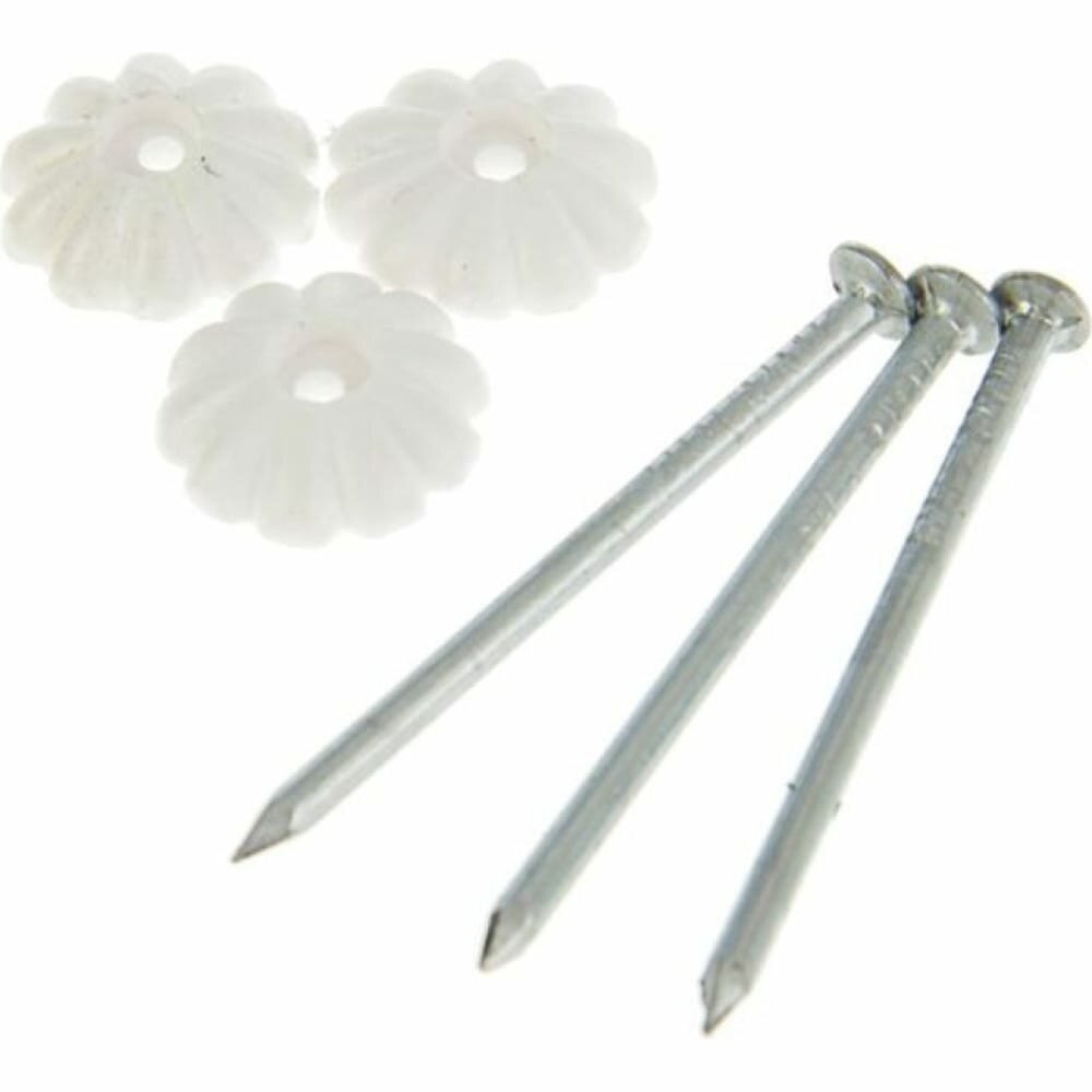Гвоздь с декоративной шляпкой Tech-Krep/Zitar белая 80шт - пакет 106219