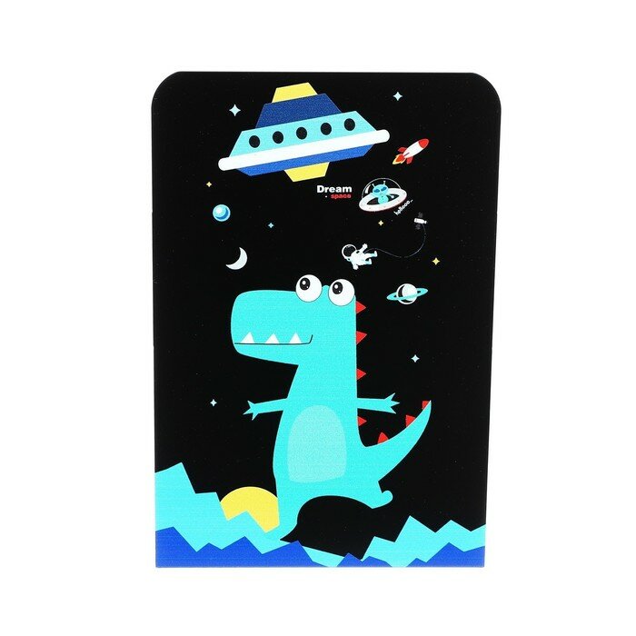 Держатель (ограничитель) подставка для книг, 2 штуки «Космос», черный