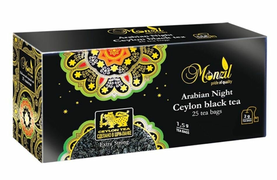 Monzil Чай черный, Арабская ночь, 25х2 гр.