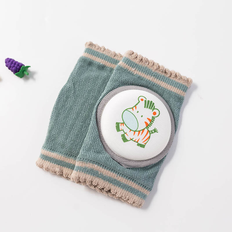 Детские наколенники "Синяя зебра", для ползающих малышей