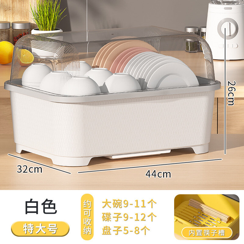 Кухонный шкаф для сушки посуды с крышкой, коробка для хранения мисок, органайзер для посуды, большая коробка для хранения мисок и палочек, стеллаж для хранения