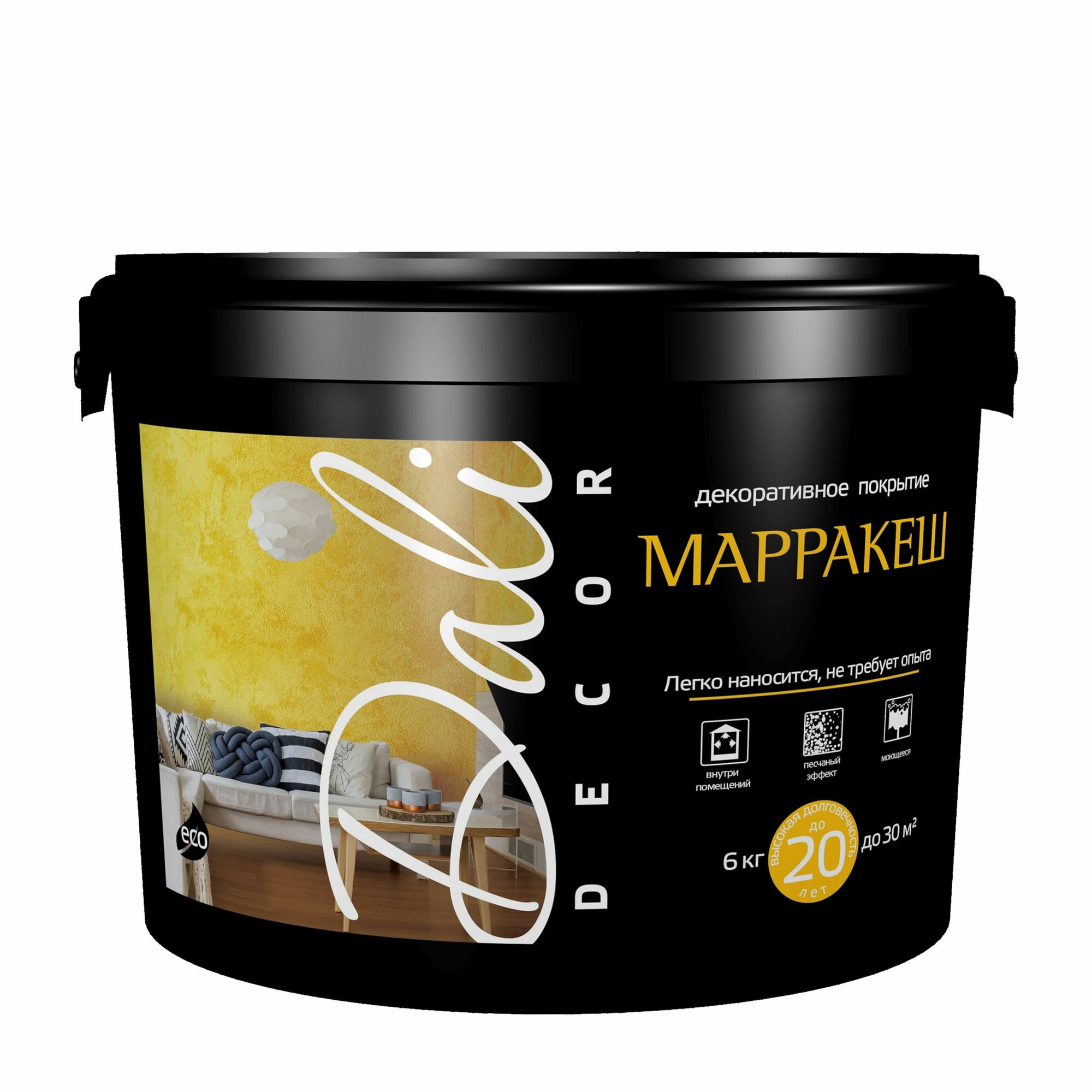 DALI-DECOR декоративное покрытие Марракеш, белый перламутр, 6 кг