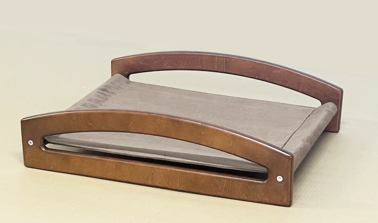 Лежак-кроватка ЛКК-01, для кошек и собак, дерево/ткань, 50x39x13 см
