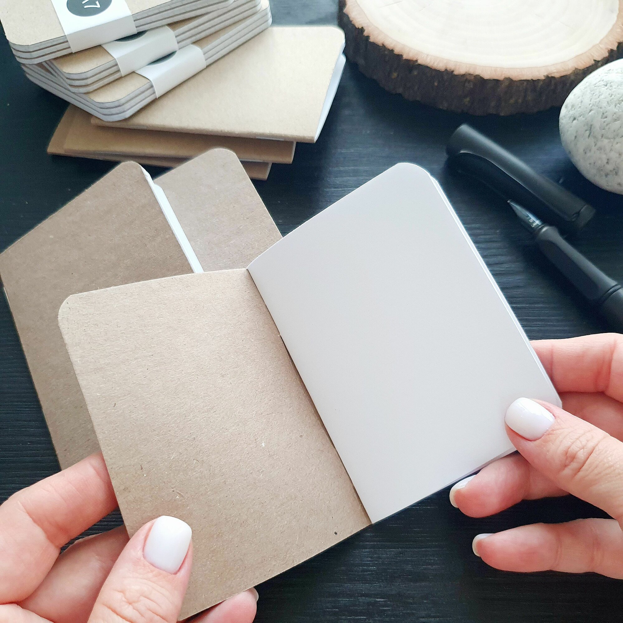 Блокноты формата А7 (7х9,5см) без разлиновки 3 штуки по 20 листов / сменные блоки / запасные тетради