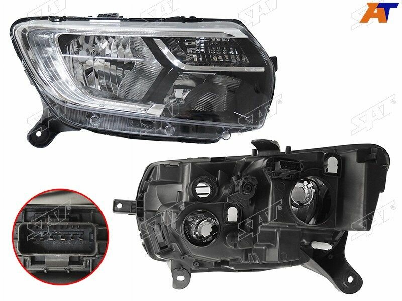 . SAT Фара для RENAULT LOGAN, SANDERO 18- правая