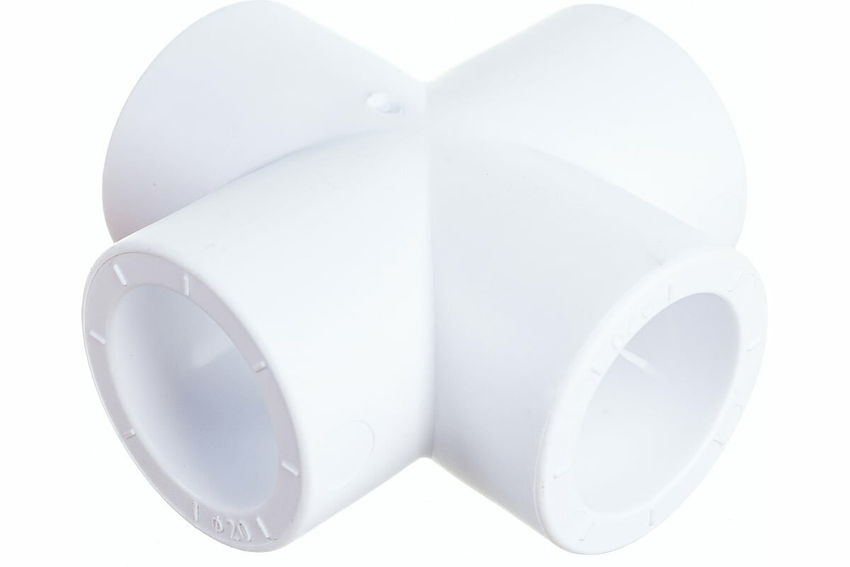 Крестовина Политэк ПП d=20 9000002020 - соединительная деталь трубопроводной системы