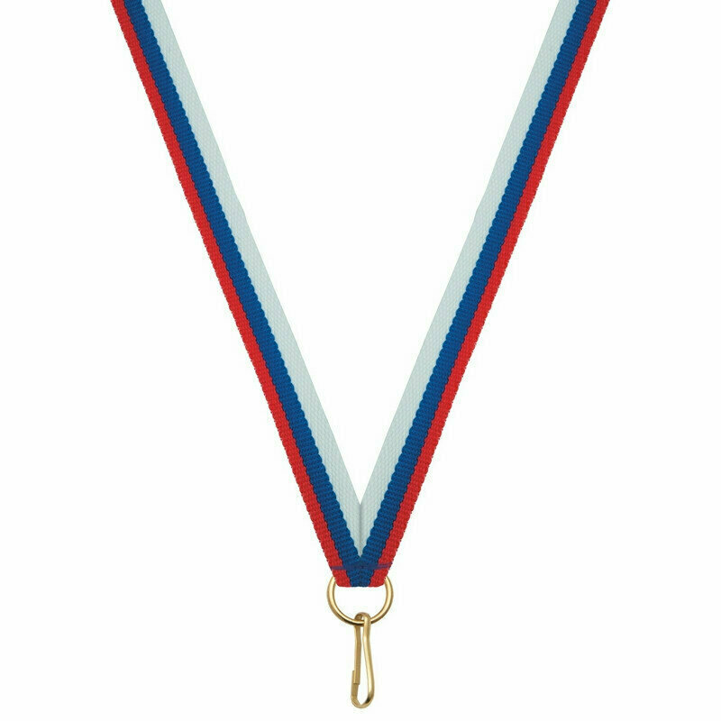 Лента для медалей триколор 10 мм, 1096609