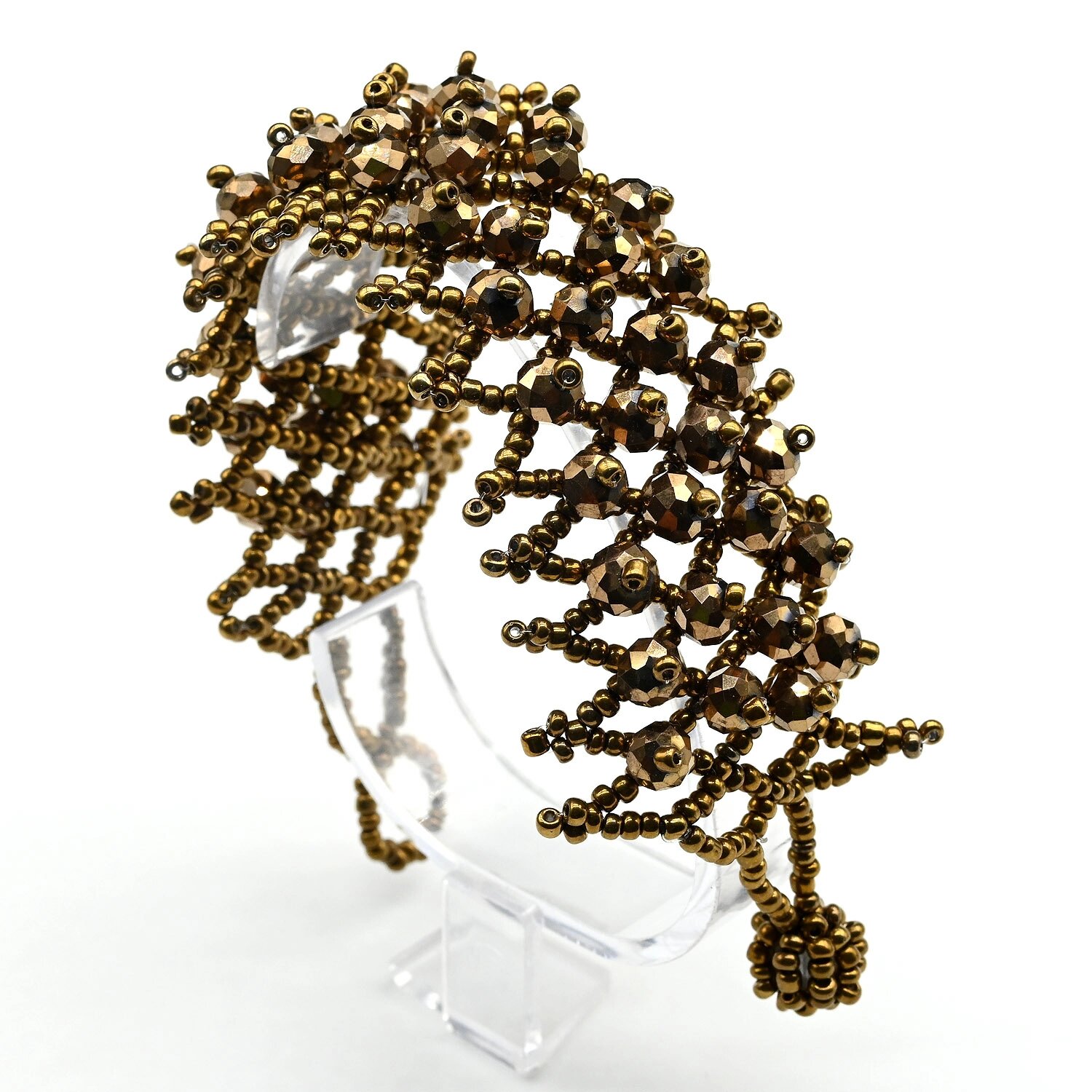 Плетеный браслет, циркон