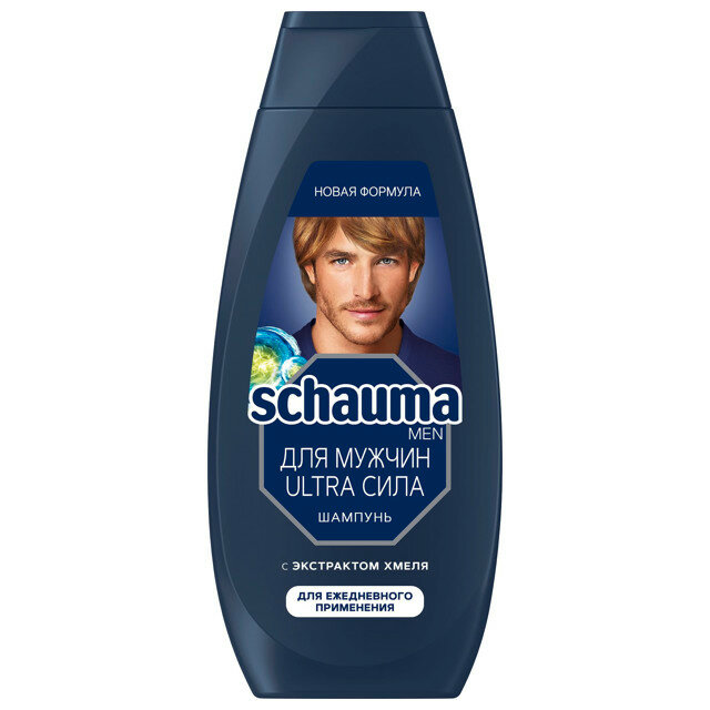 SCHAUMA Men Ultra Сила шампунь мужской 360 мл для крепких и здоровых волос и кожи головы