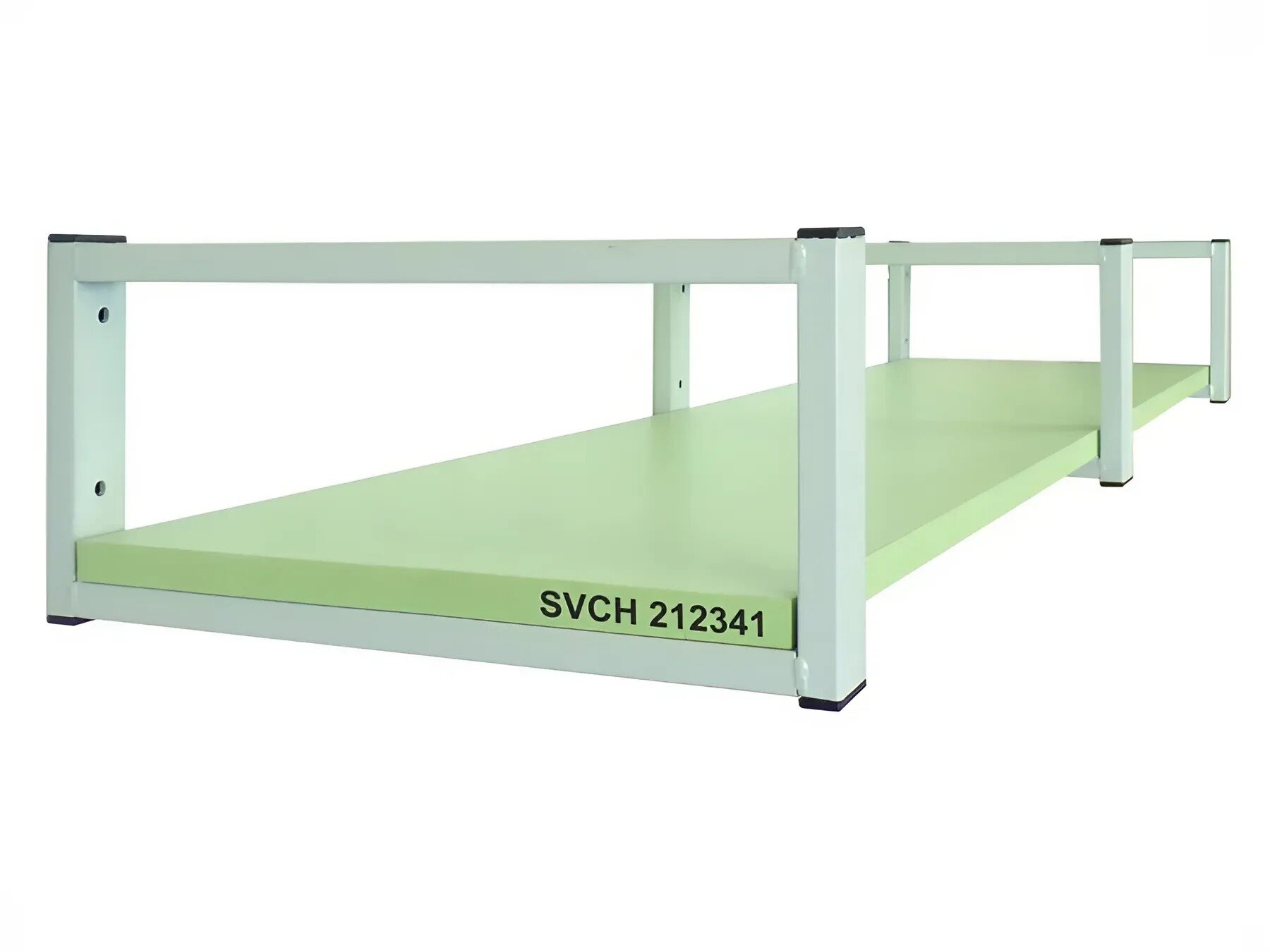 Полка для микроволновки GARROSS "SIBERIA 212341", одна полка 30х120 см, высота 15 см, каркас серый, цвет полок салатовый