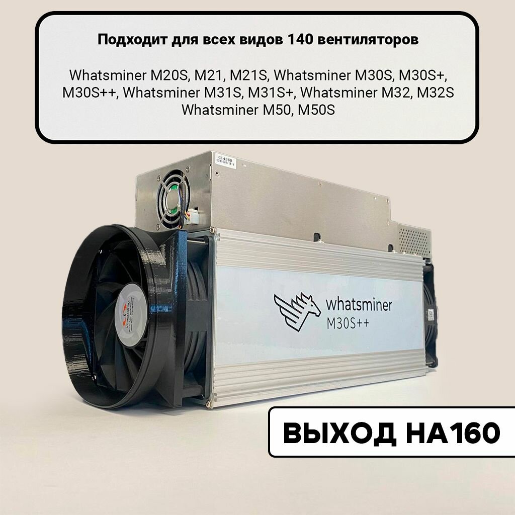 Быстро съемный переходник фланец на гофру 160мм для whatsminer 2шт