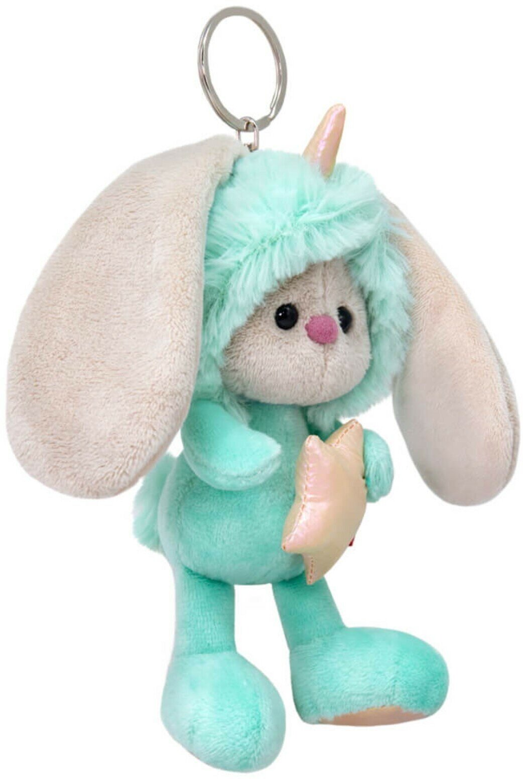 Budi Basa Мягкая Игрушка Брелок Зайка Ми Единорожка (15см) АВВ-073