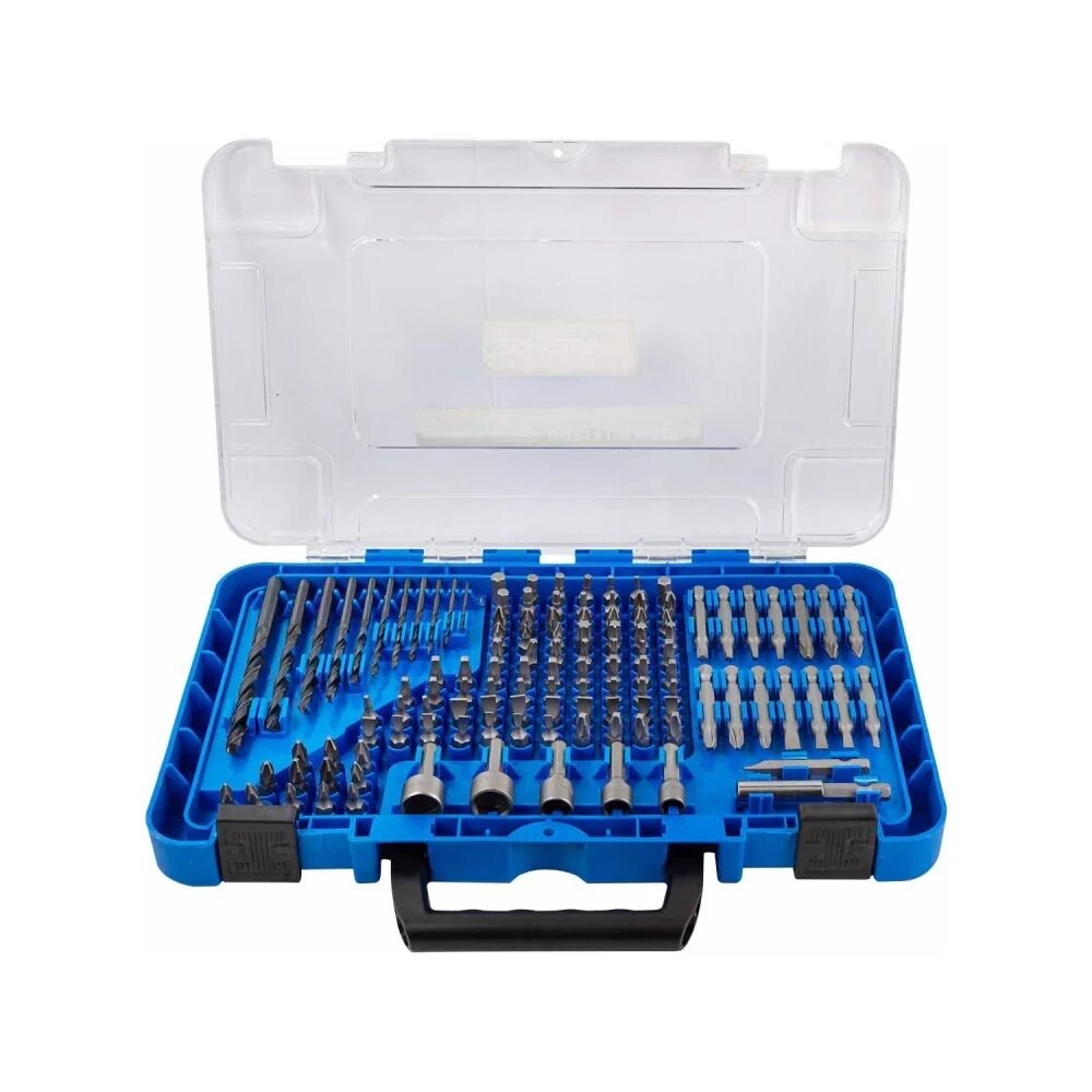 Набор бит и сверл 120 предметов в пластиковом футляре Forsage F-10120, удобное