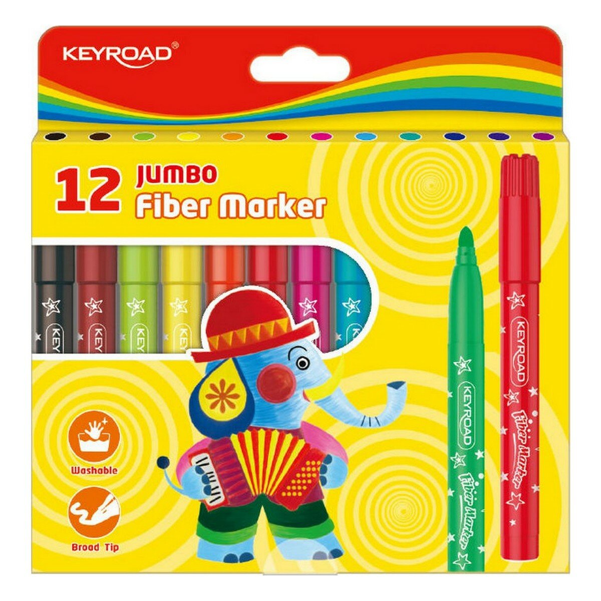 Фломастеры KEYROAD 12 шт.