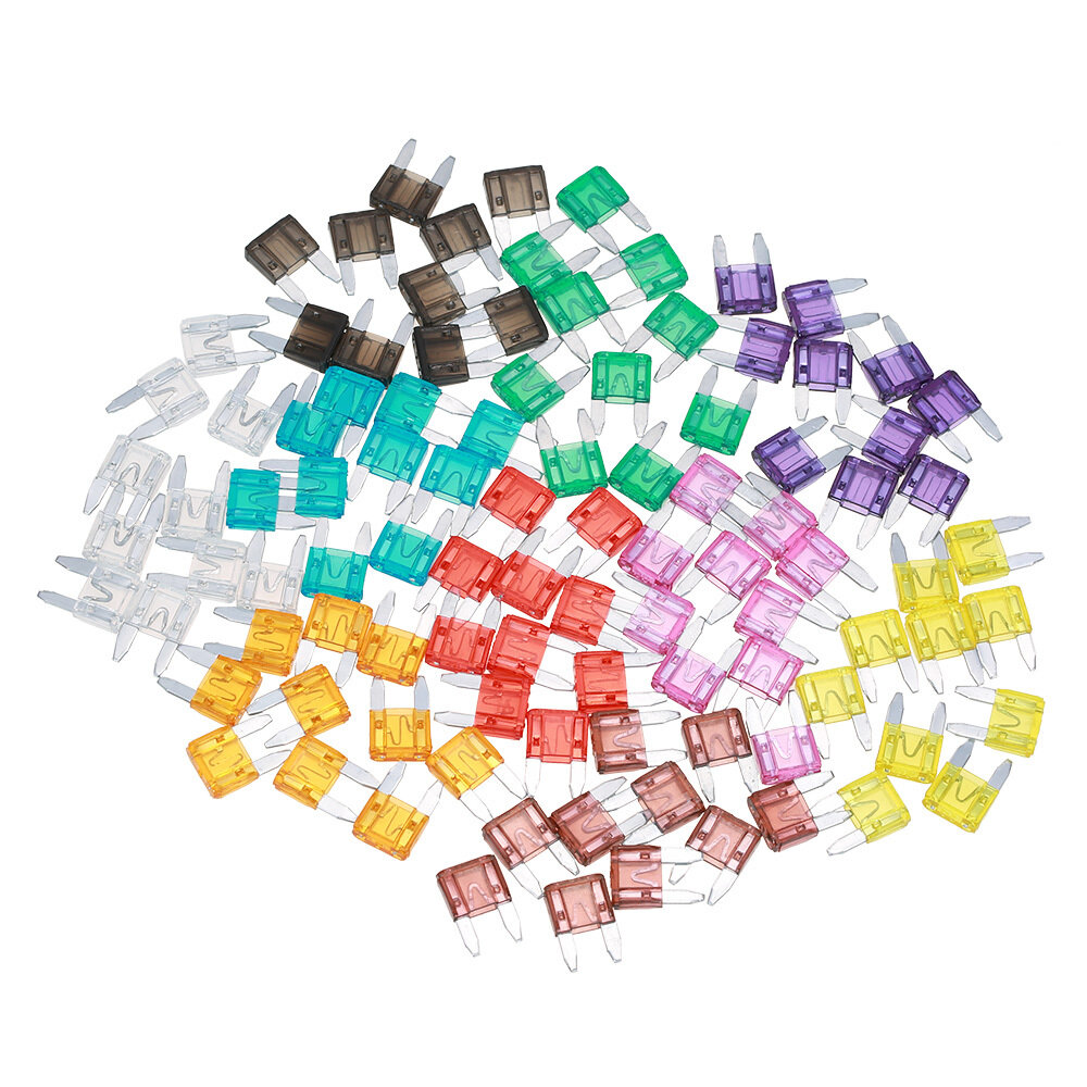 Набор предохранителей Mini Blade 100 шт. для авто, мото, лодки, грузовика, 3A-40A