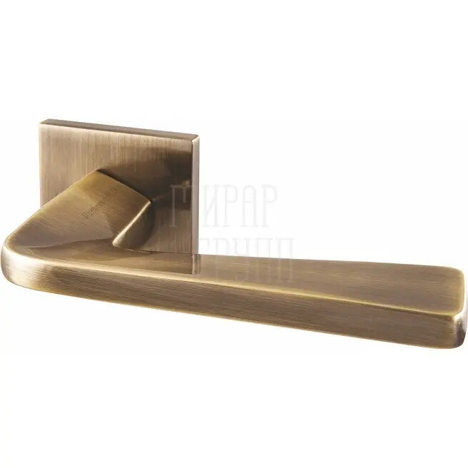 Дверная ручка Armadillo на квадратной розетке "TORSO" USS бронза