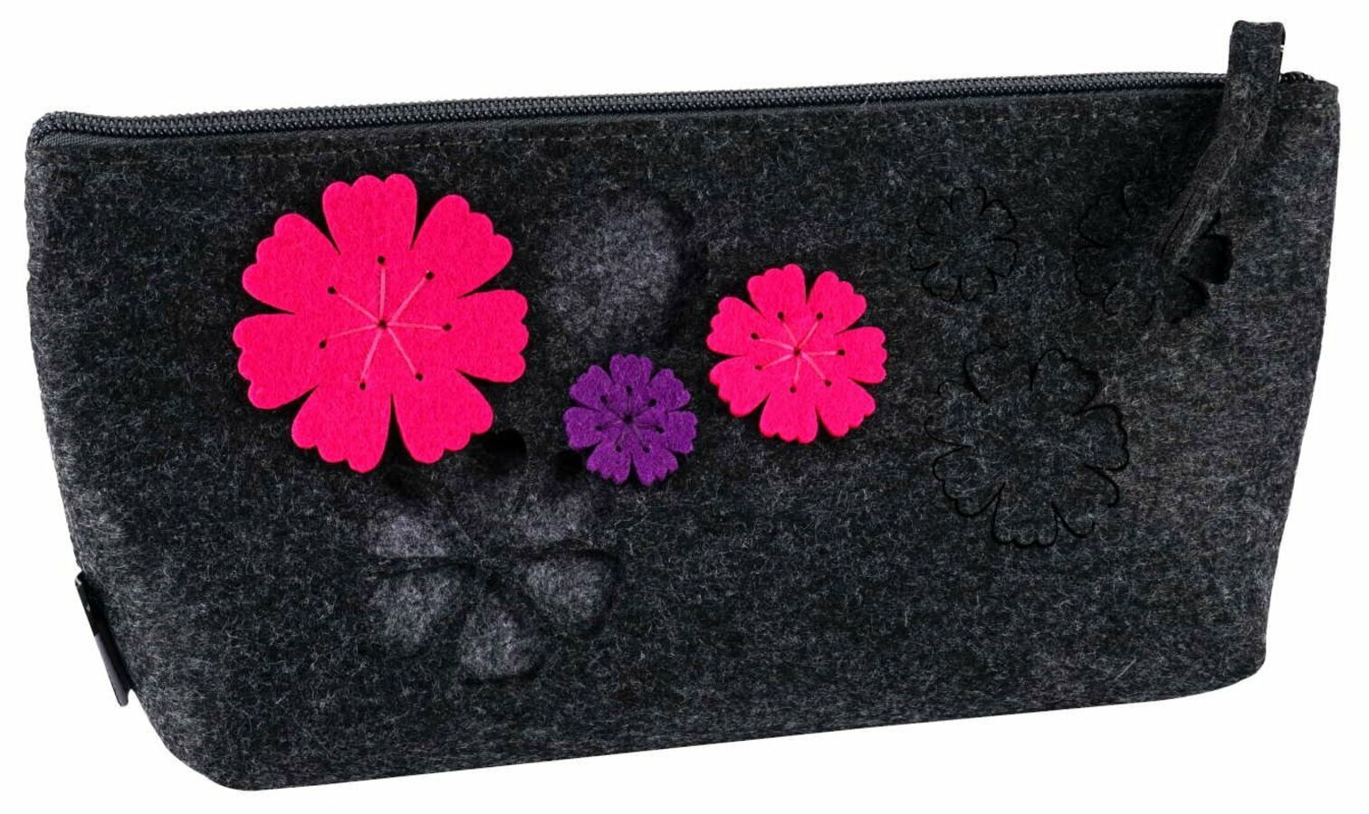 Пенал-косметичка Феникс+ 46315/36, фетр, серый, 26 см x 11,5 см