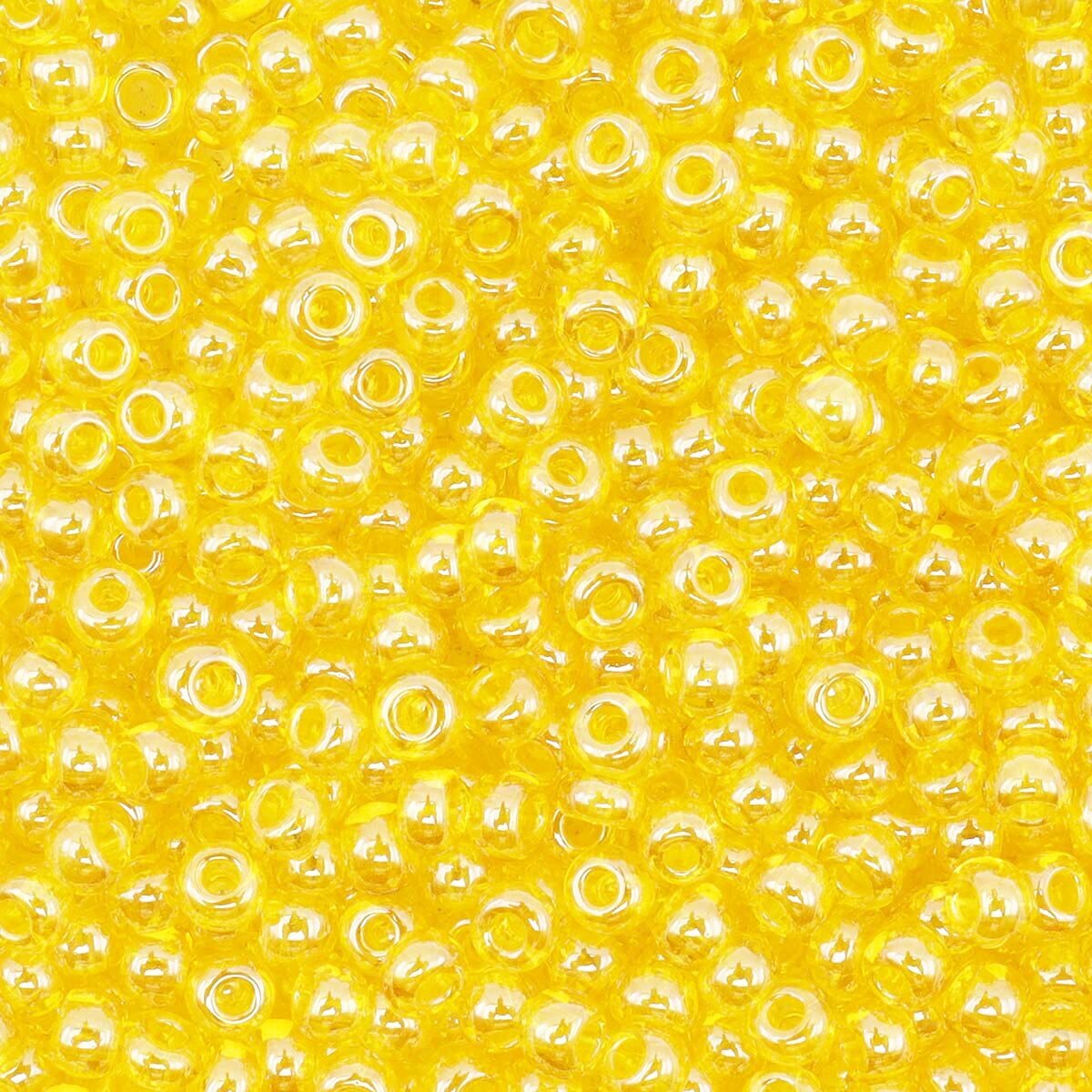 Бисер Preciosa 86010 прозрачный блестящий желтый (10/0) 2.3 мм, 5 г, цена за 2 уп.