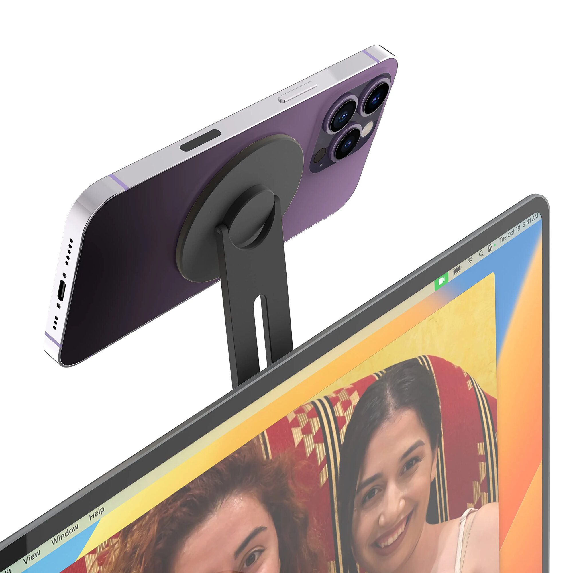 Черный магнитный держатель для iPhone Magsafe