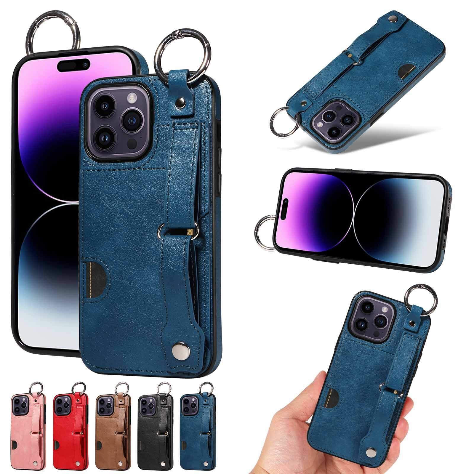 Подходит для Apple iPhone 14 Pro Max (айфон 14 про макс) Чехол для смартфона, Роскошная кожа противоударный, кронштейны