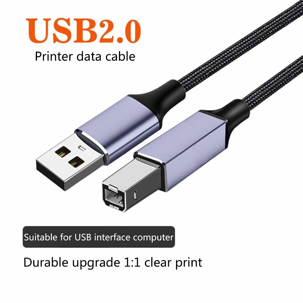 (1 штука) Кабель для передачи данных от USB2.0 к USB B принтера-3 м