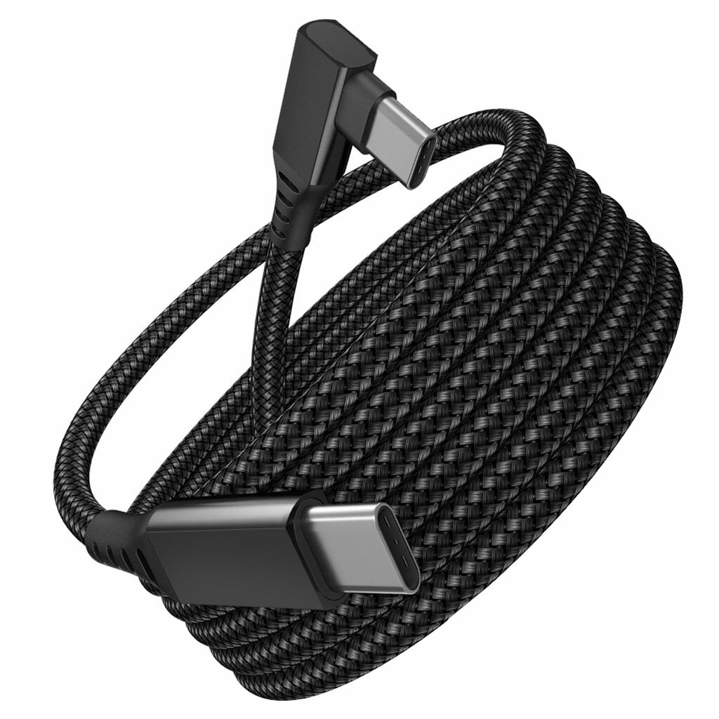 VR-аксессуар, USB-C к USB-C черный кабель для Oculus Quest 2, 5M, 1 шт.