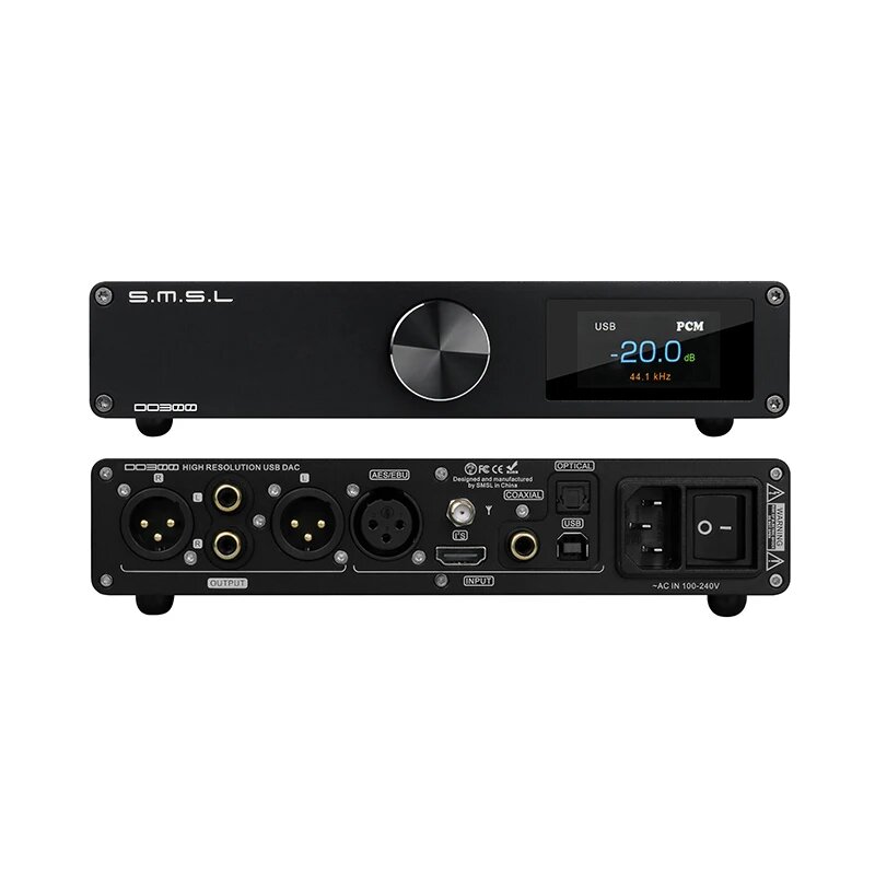 SMSL DO300 Аудио DAC ES9039MSPRO MQA USB / Оптика / коаксиальный / Bluetooth / I2S / AES / EUB Ввод RCA / XLR ty