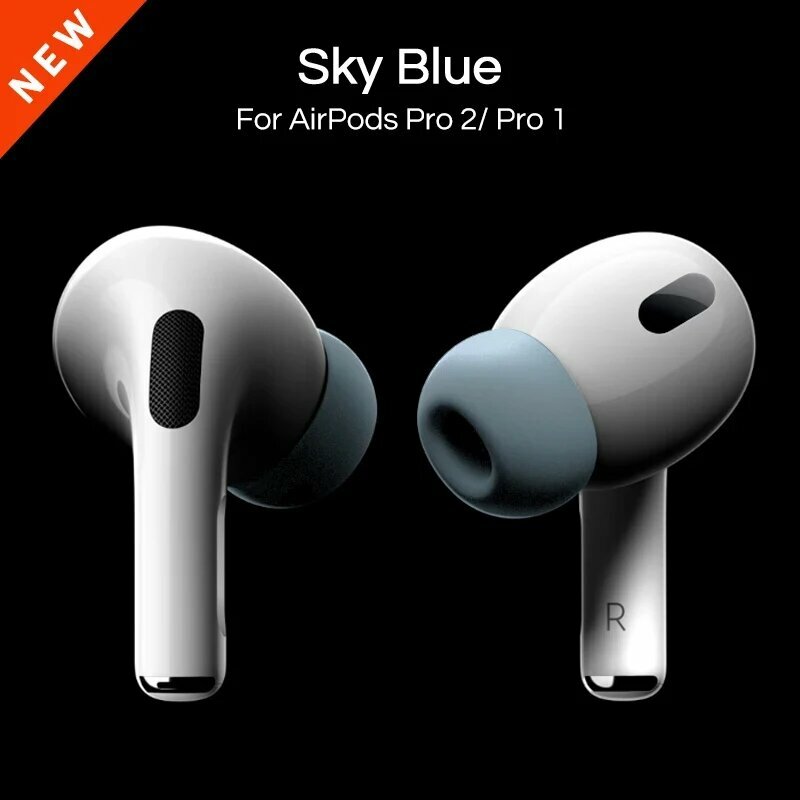 Силиконовые амбушюры для Apple Airpods Pro 2 M size, Pro 2 Sky Blue