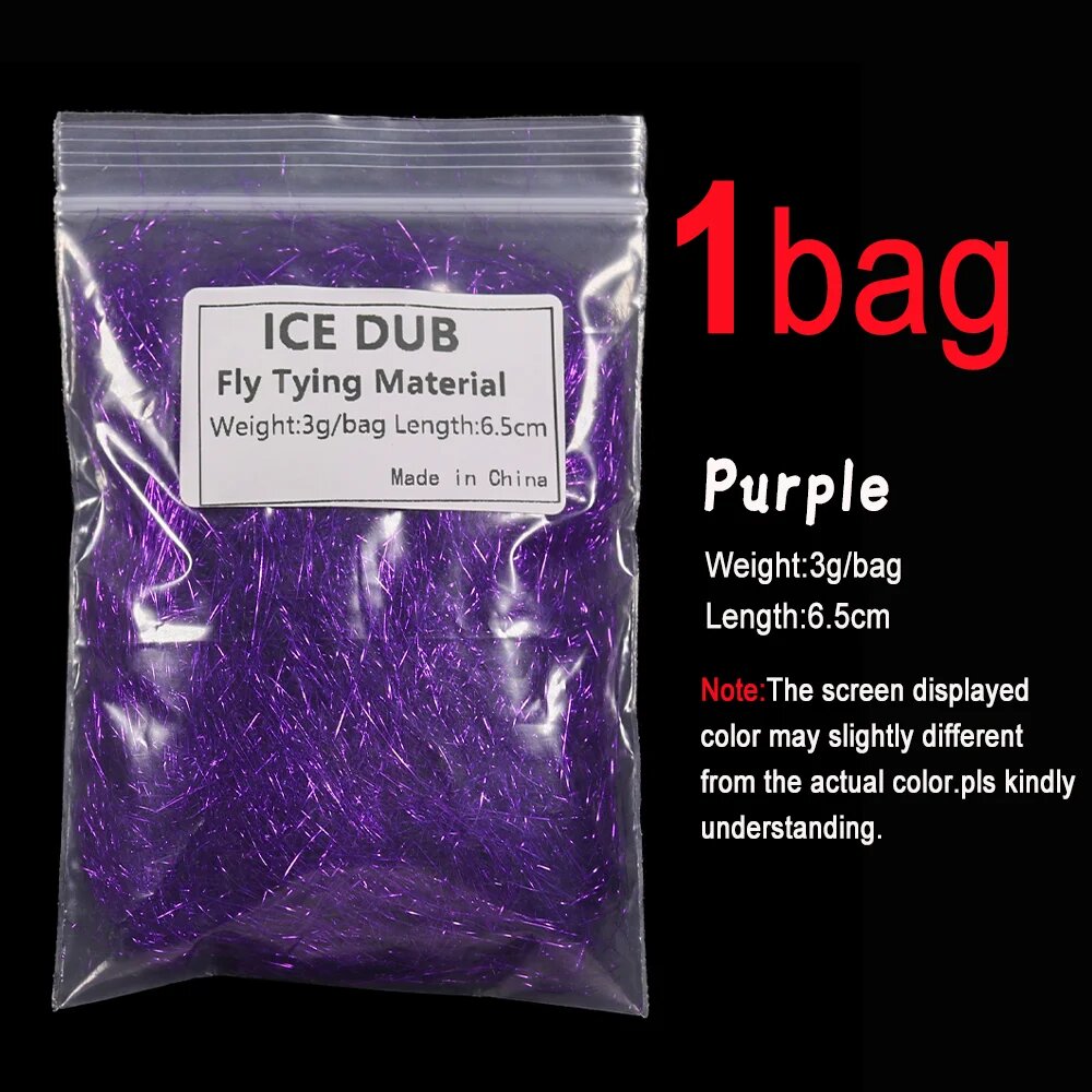 Vampfly мягкий призмовый ледяной материал для вязания мух Сиреневый, 1 Bag Purple