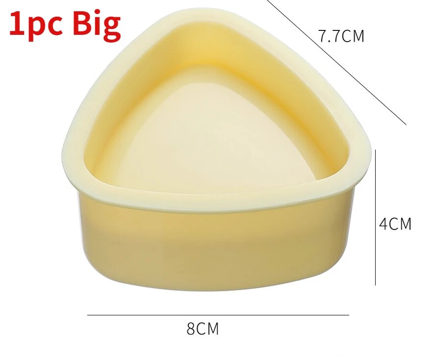 Форма для риса Onigiri, пластик, желтый/белый 1pc Big