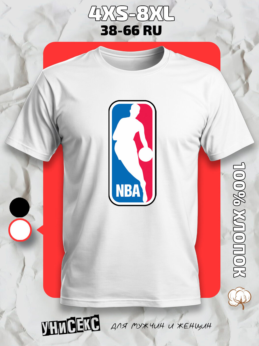 Футболка с принтом эмблеой нба