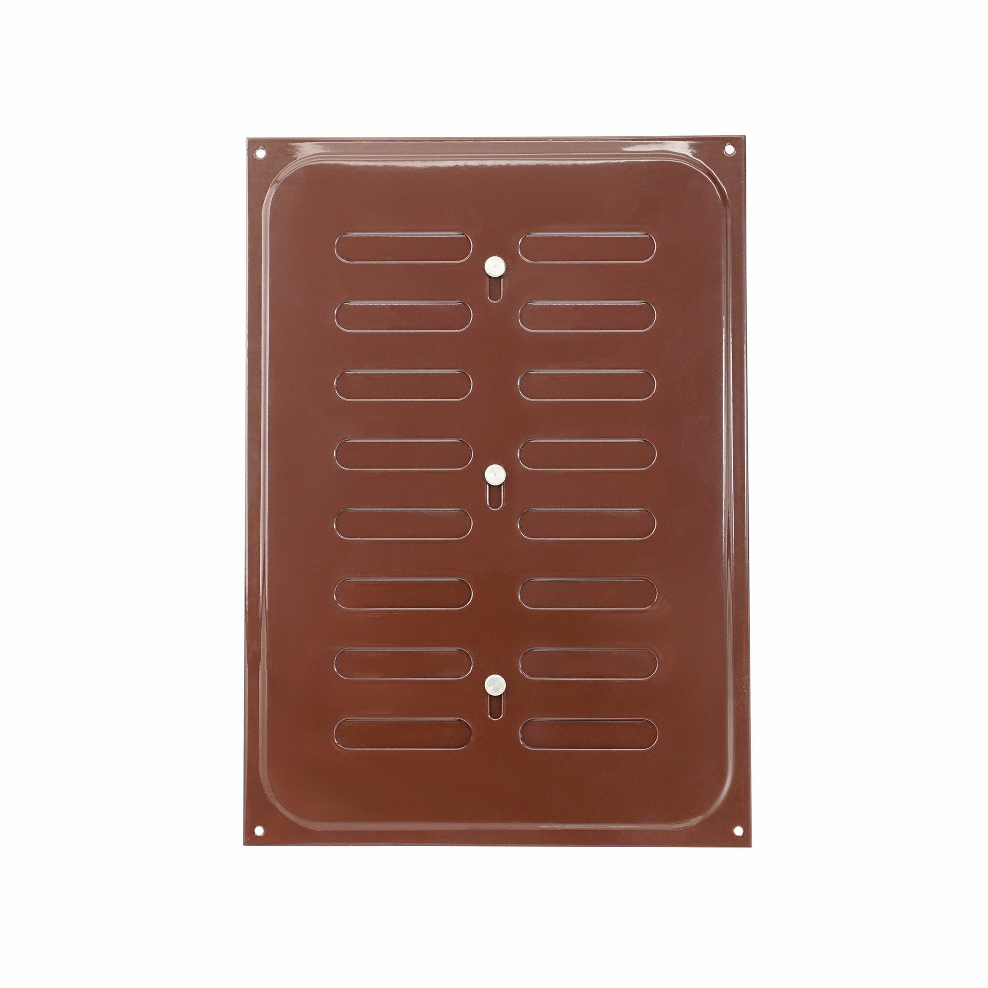 Решетка вентиляционная стальная регулируемая Трибатрон 170х240 коричневая