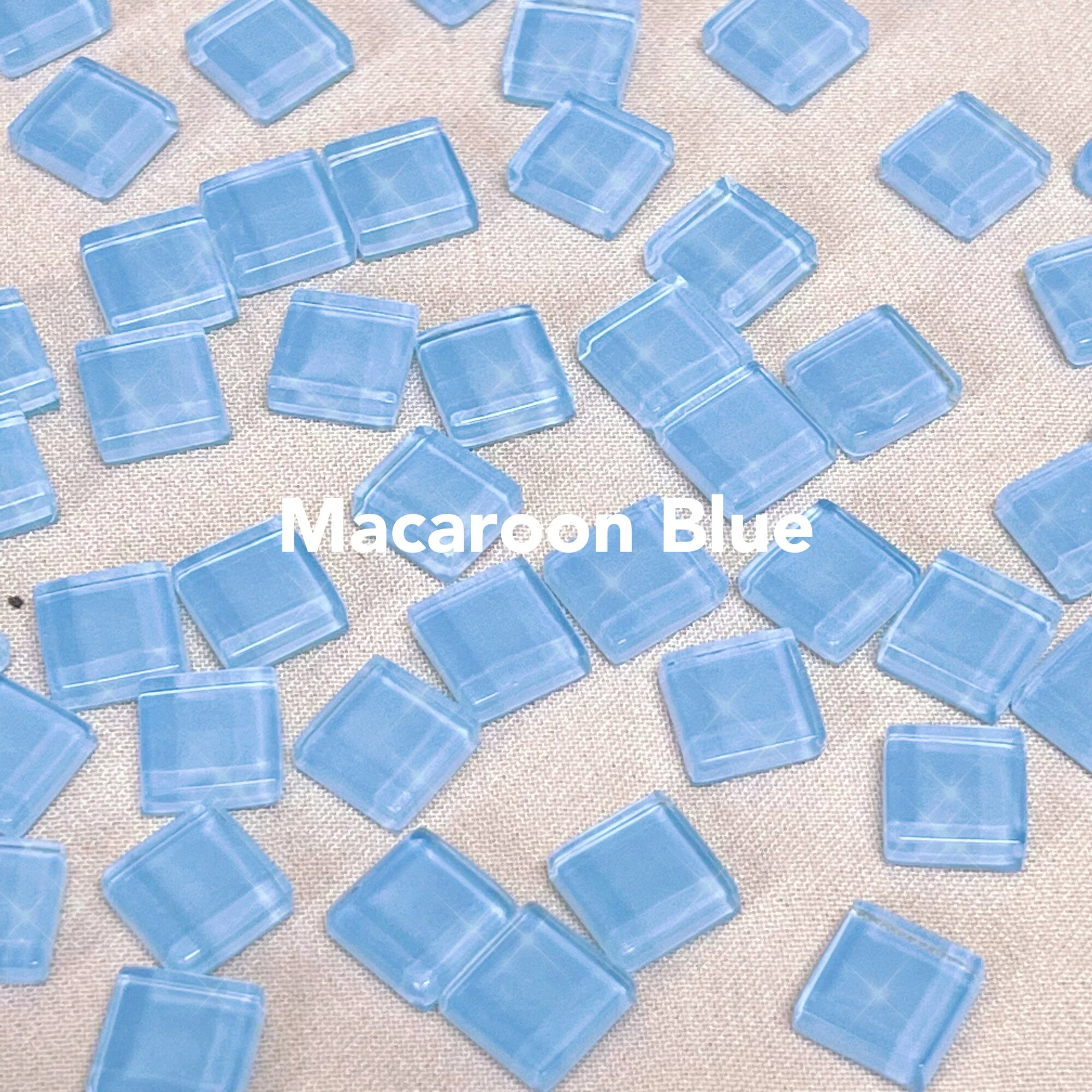 Керамическая мозаичная плитка для рукоделия 50 шт Синий, Macaroon Blue