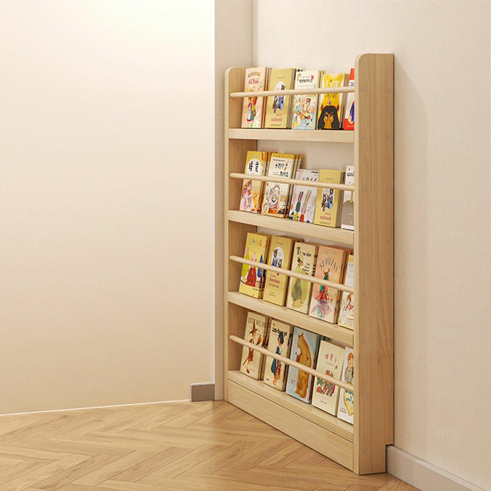 Напольный книжный шкаф-витрина
