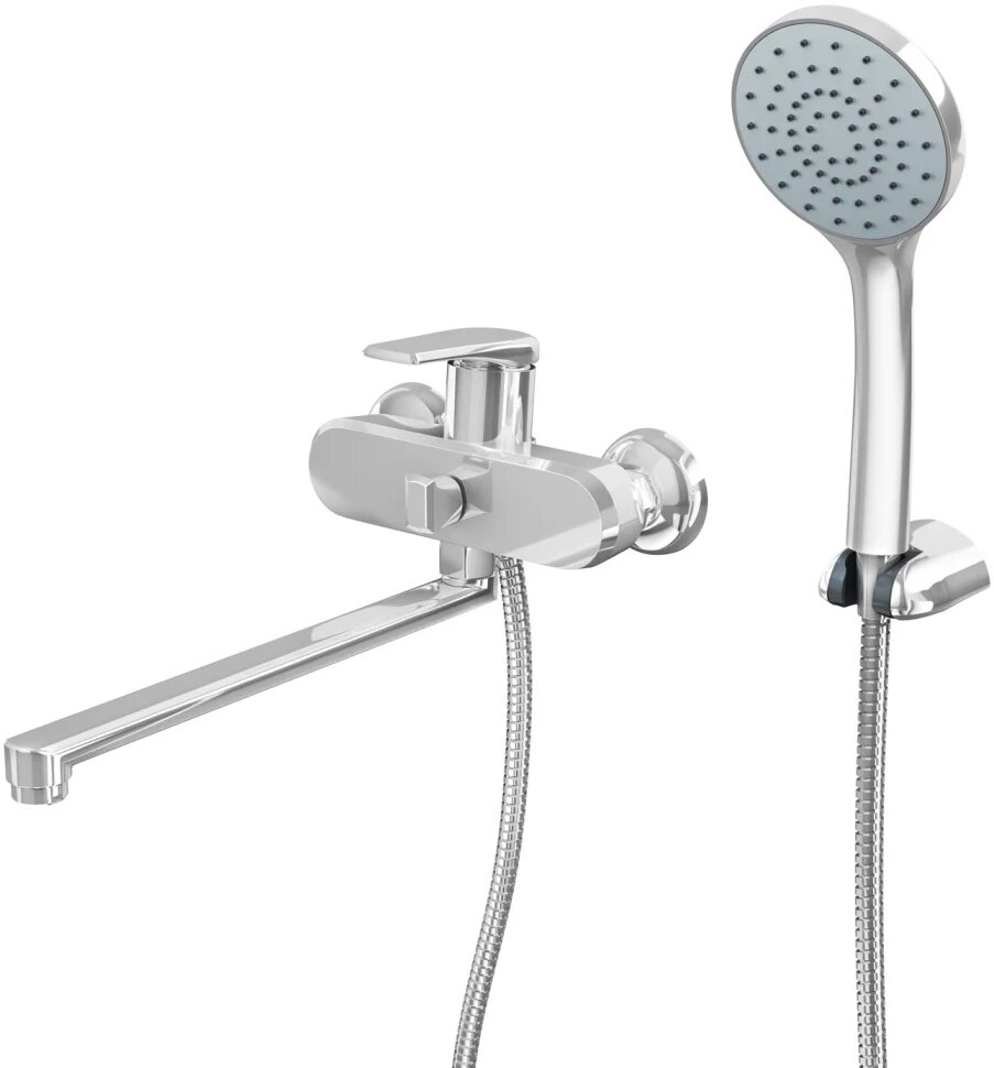 Смеситель для ванны Rush Nevis NE1735-51 универсальный, с душевым гарнитуром, хром
