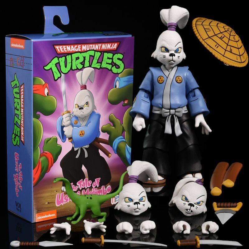 Подвижная фигурка Усаги Ёдзимбо из вселенной Черепашки-ниндзя NECA Teenage Mutant Ninja Turtles Usagi Yojimbo Rabbit YZ
