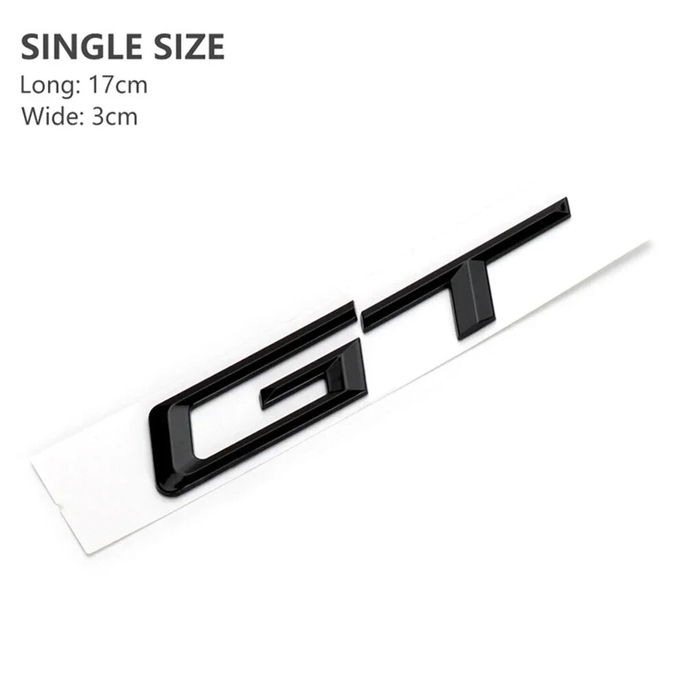 Логотип GT, значок на хвост автомобиля, эмблема, наклейка, украшение из АБС-пластика для BMW 3 Black