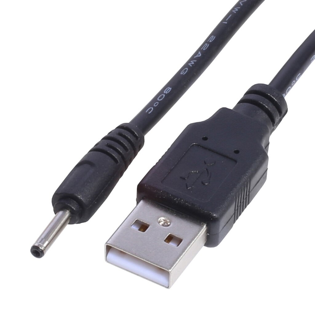 Кабель питания USB Male к DC разъему 2.5x0.7mm, 3.0x1.1mm, 4.0x1.7mm, 5.5x2.5mm