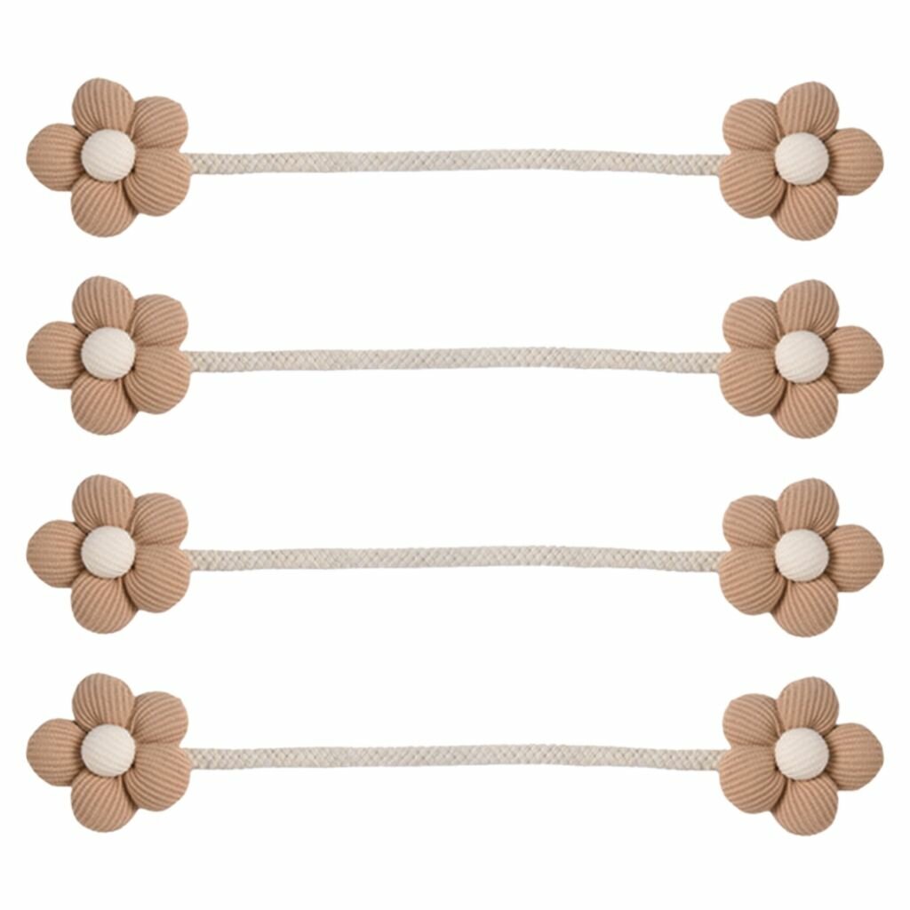 Красочные цветочные подхваты для штор, зажимы, 4 шт, металлические веревки, держатели оконных драпировок, фиксаторы детской комнаты, декоры комнаты