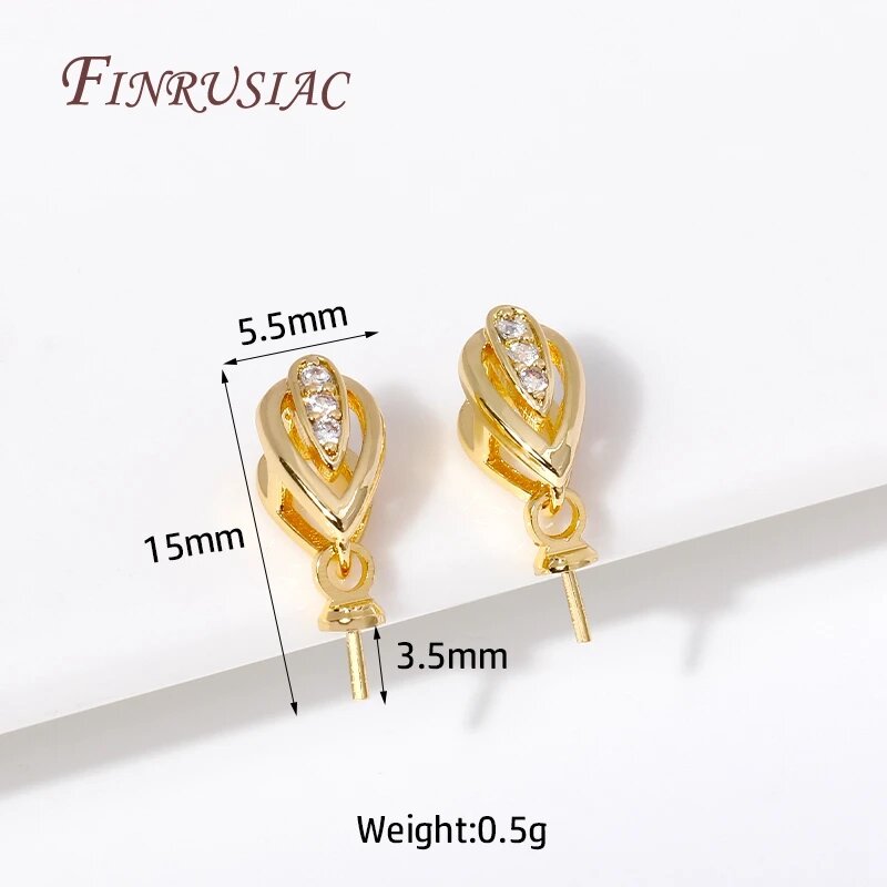 Золотые серьги FINRUSIAC, 15x5.5 мм, 0.5г