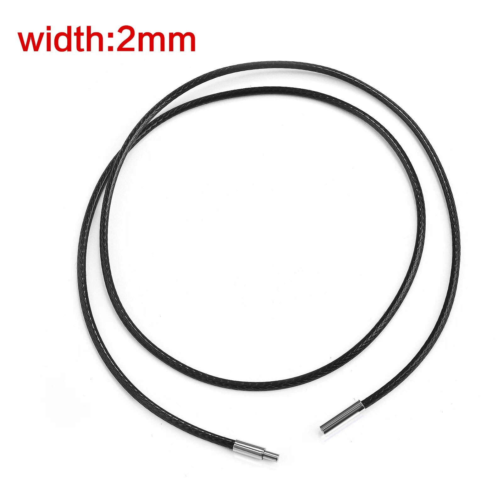 Кожаная цепочка LIEBE ENGEL 45/50/60 см 60cm, A-Black 2mm