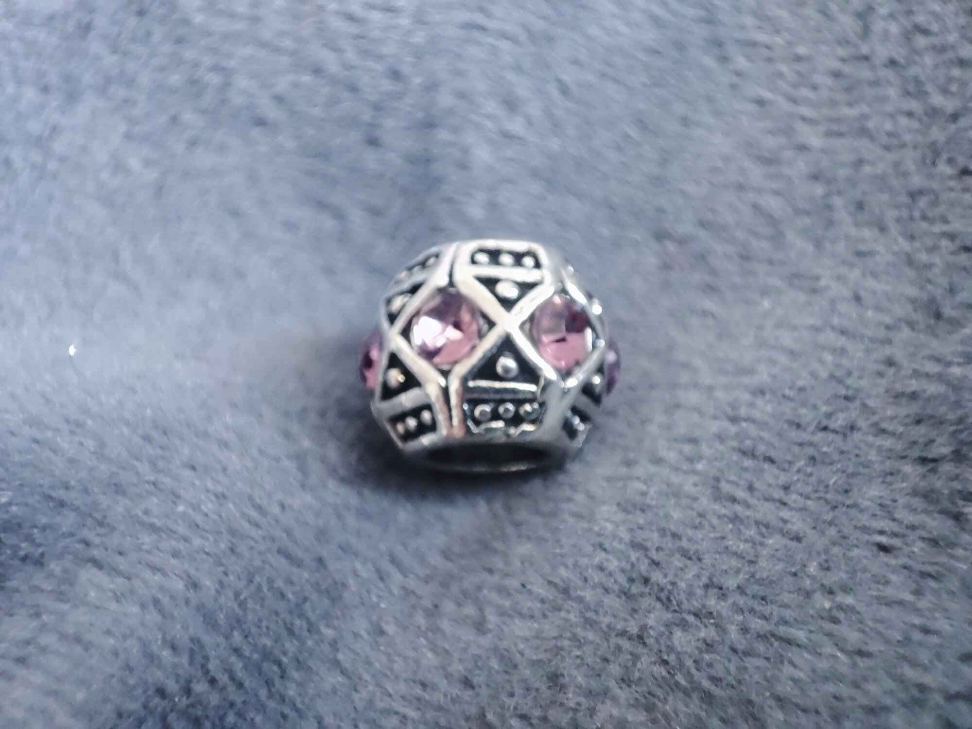 Бусина-шарм "Камни Дракона", бижутерный сплав, непрозрачная, с вставками